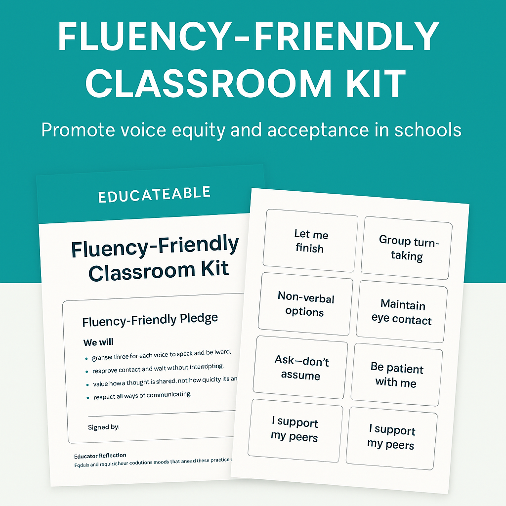 Every Voice Deserves Space: Free Fluency-Friendly Classroom Kit for ...