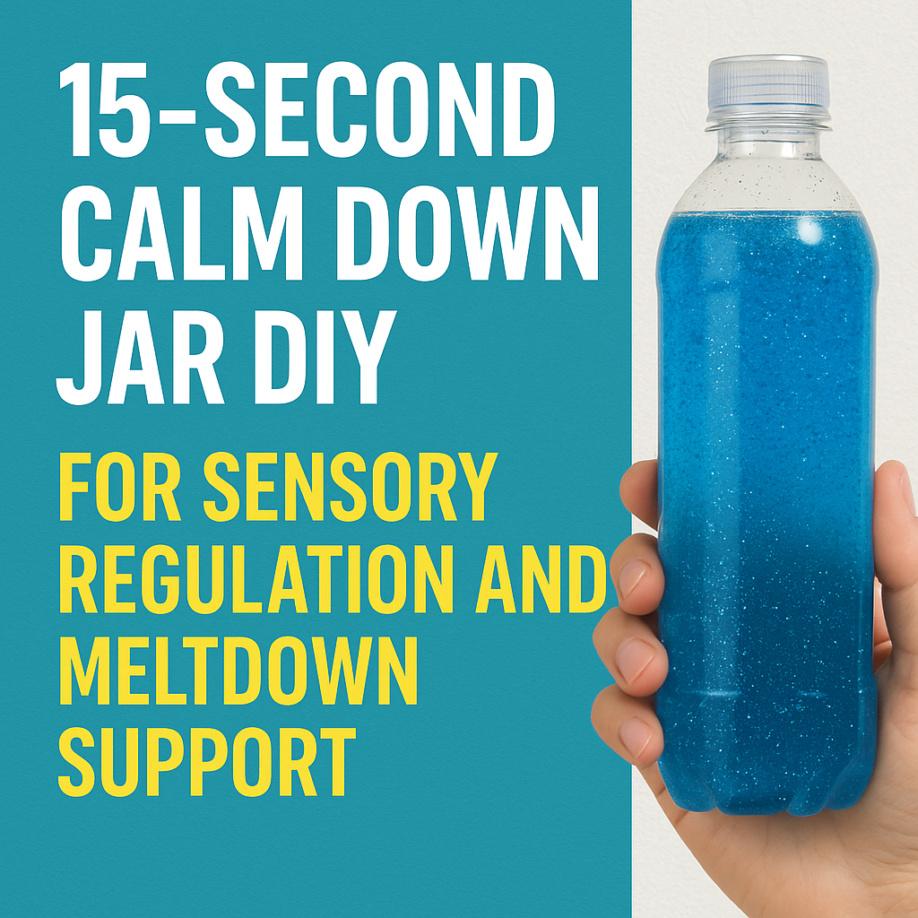 15 Second Calm Down Jar DIY for Sensory Regulation and Meltdown Support ...