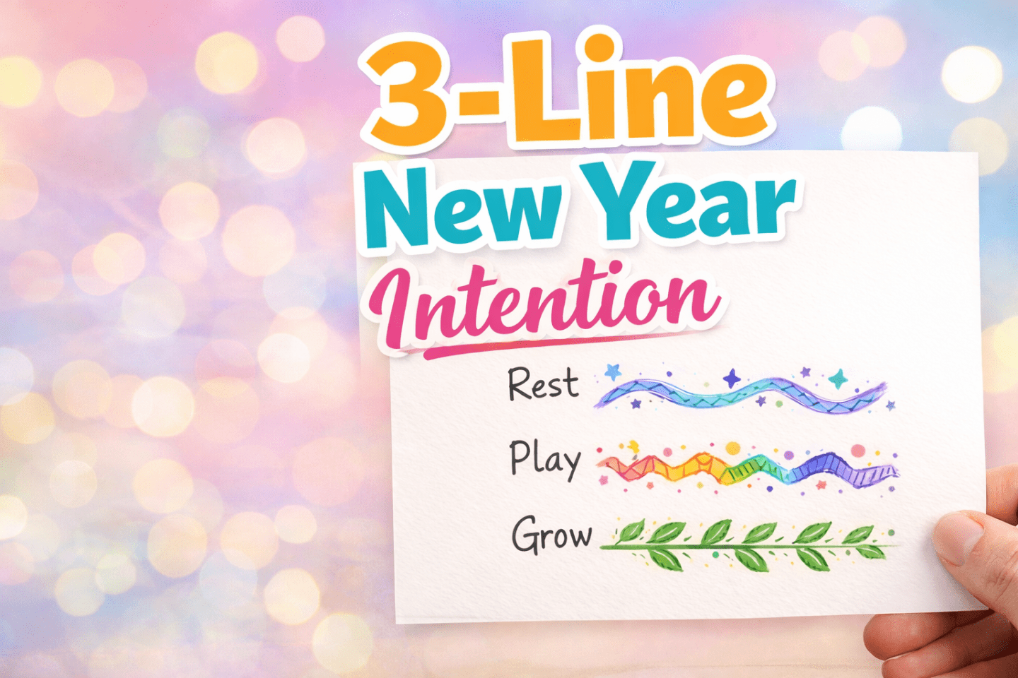 3-Line New Year Intention Doodle: A Gentle Approach to Goal Setting for ...